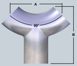 Tee piece dimensions