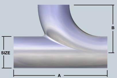 Tee piece dimensions